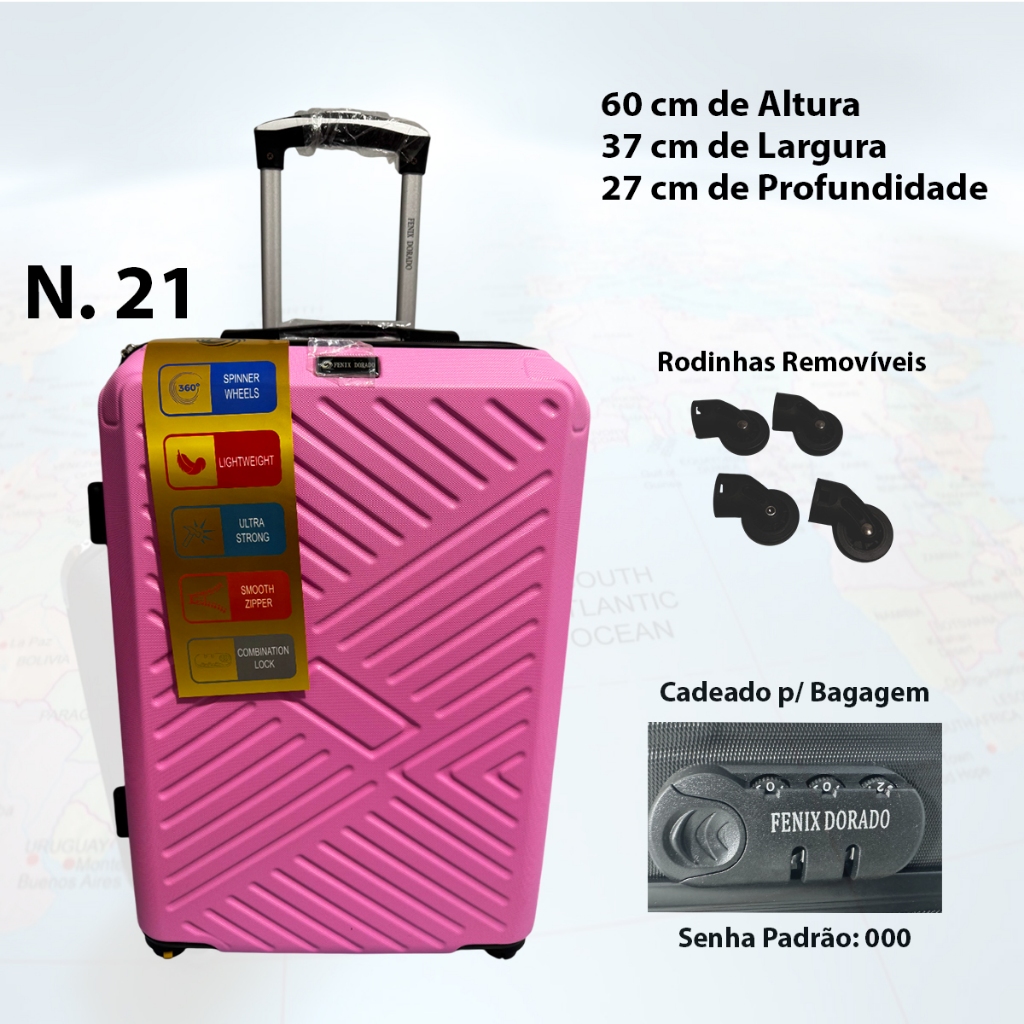 Mala De Bordo 10kg ou 12kg Viagem rodinha 360 Graus ABS | Shopee Brasil