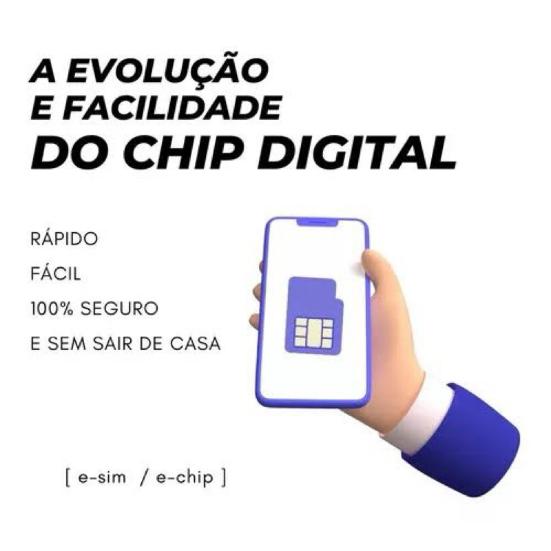 eSim Chip Virtual JÁ INCLUSO 25gb de internet + Ligações ilimitadas ...