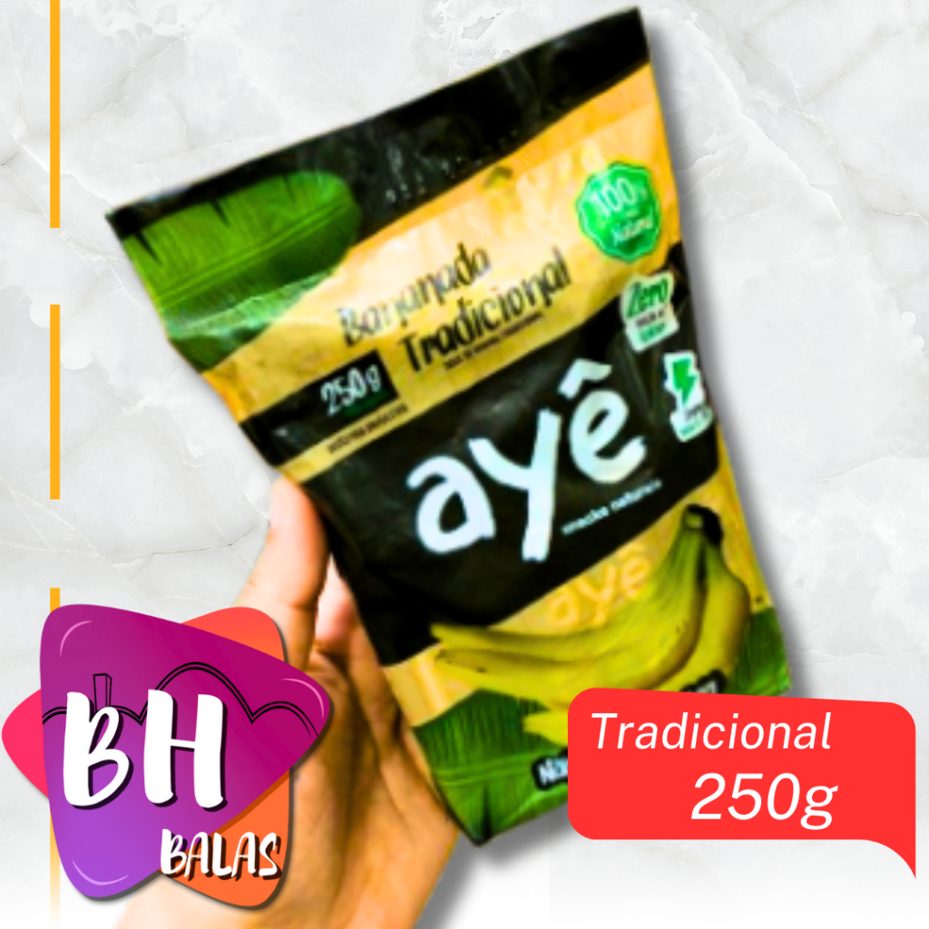 Bananada Tradicional Ayê Zero açúcar 250g | Shopee Brasil