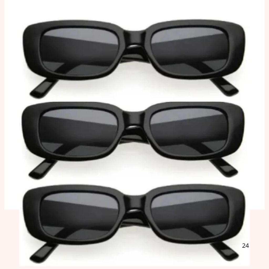 Kit Óculos Vintage Retro Escuro Blogueira Tik Tok Festa Balada ...