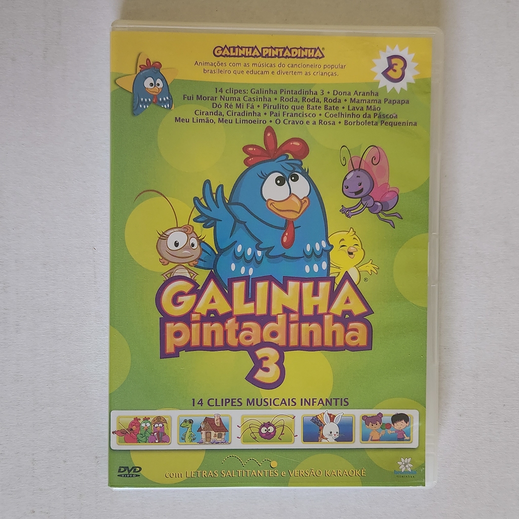 DVD Infantil Galinha pintadinha 1, 2 e 3 | Shopee Brasil