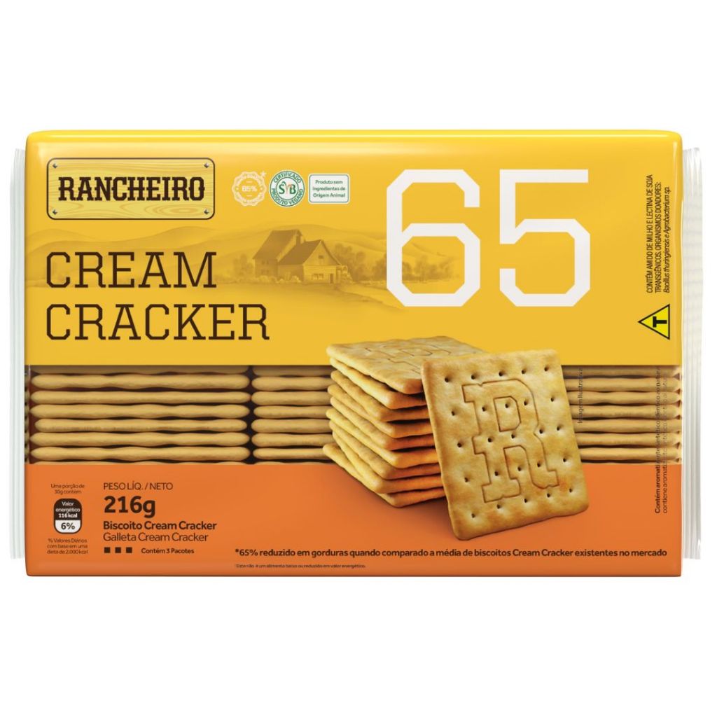 Kit C/ 10 Biscoito Cream Cracker Rancheiro 216g – Leve e Perfeito para ...