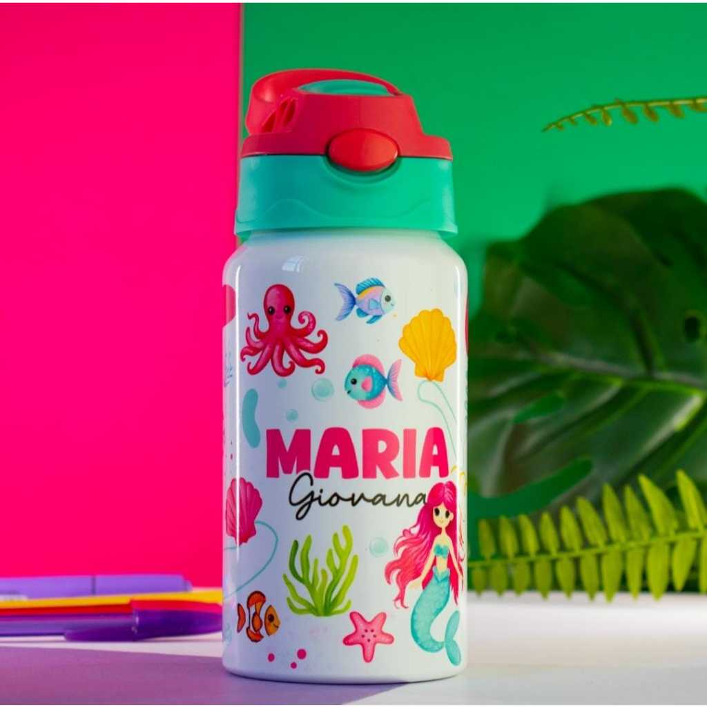 Garrafinha de água squeeze infantil personalizada | Shopee Brasil