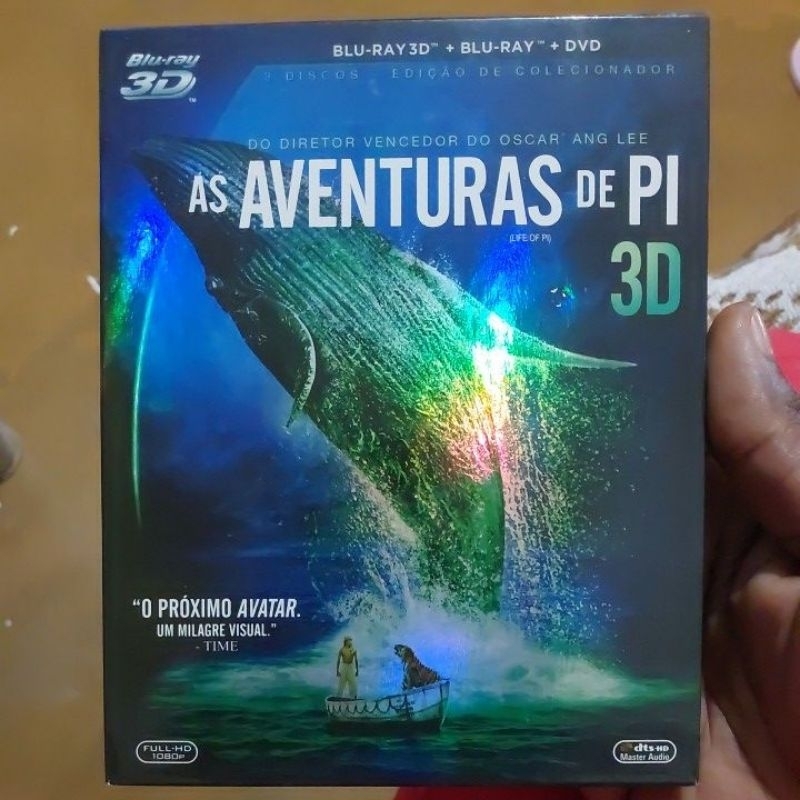 Blu-ray Original Usado - As Aventuras de PI - 2D + 3D + Dvd (Dublado) | Shopee Brasil