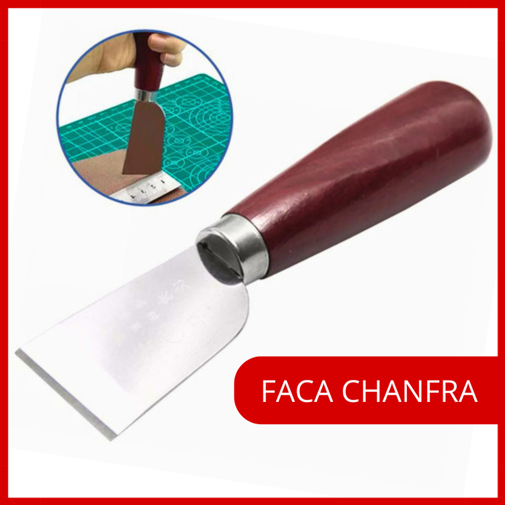 Faca Cortar Couro Japonesa Chanfra Desbaste Artesanato 35mm | Shopee Brasil