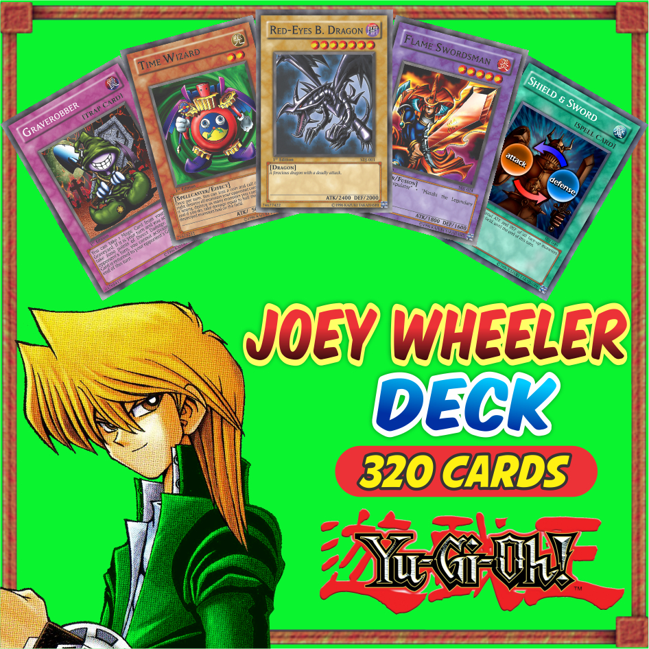 Joey Wheeler Deck GRANDE Anime (320 Cartas) com 18 Foils Sortido Yugioh ...
