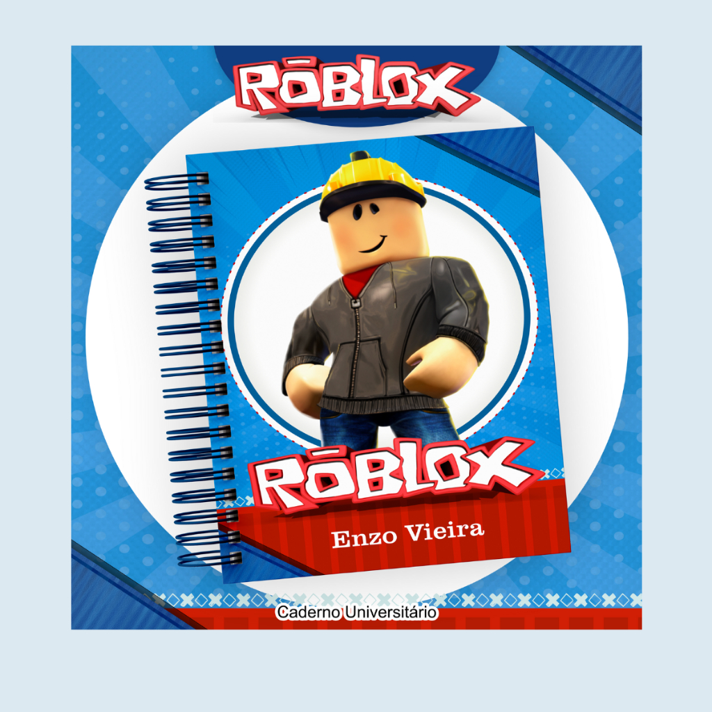 Caderno Escolar Roblox personalizado 1 materia mas um mino | Shopee Brasil