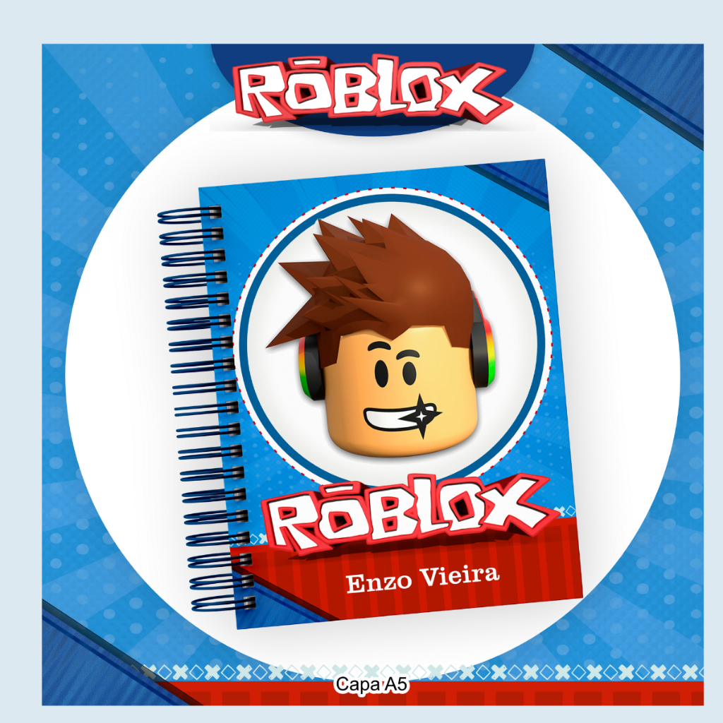 Caderno Roblox Personalizado Univesitario 10 materia mas um mimo ...