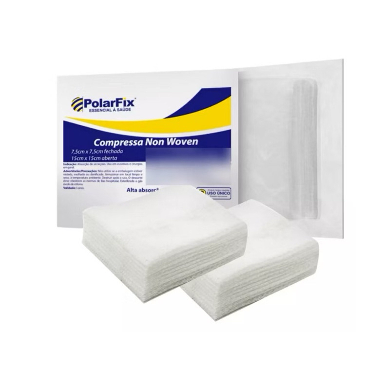 Compressa de Gaze Non Woven Estéril 7,5x7,5 - Kit 15 Pacote | Shopee Brasil
