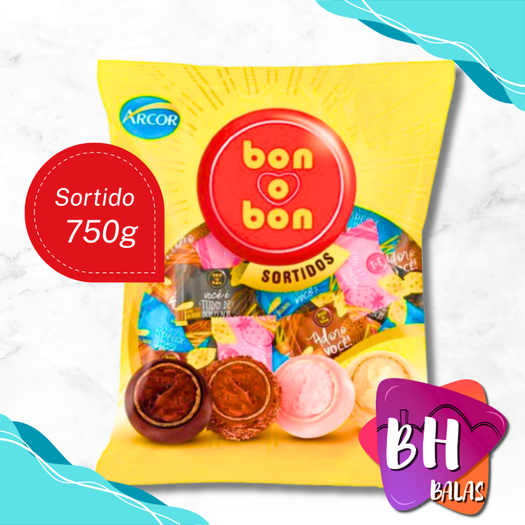 Bombom Arcor BonoBon Sortido 750g | Shopee Brasil