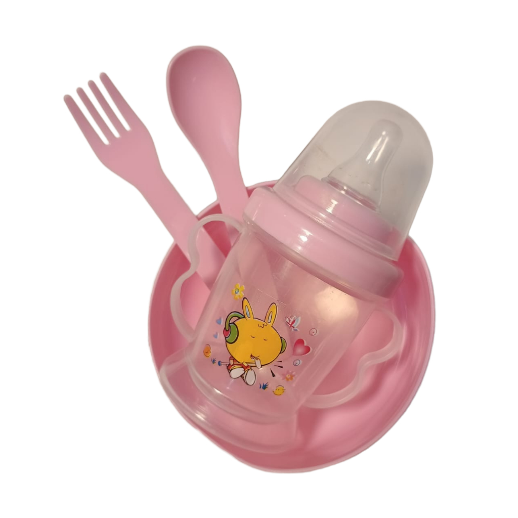 Kit Refeição Introdução Alimentar Bebê com Tigela Garfo Colher e Copo ...