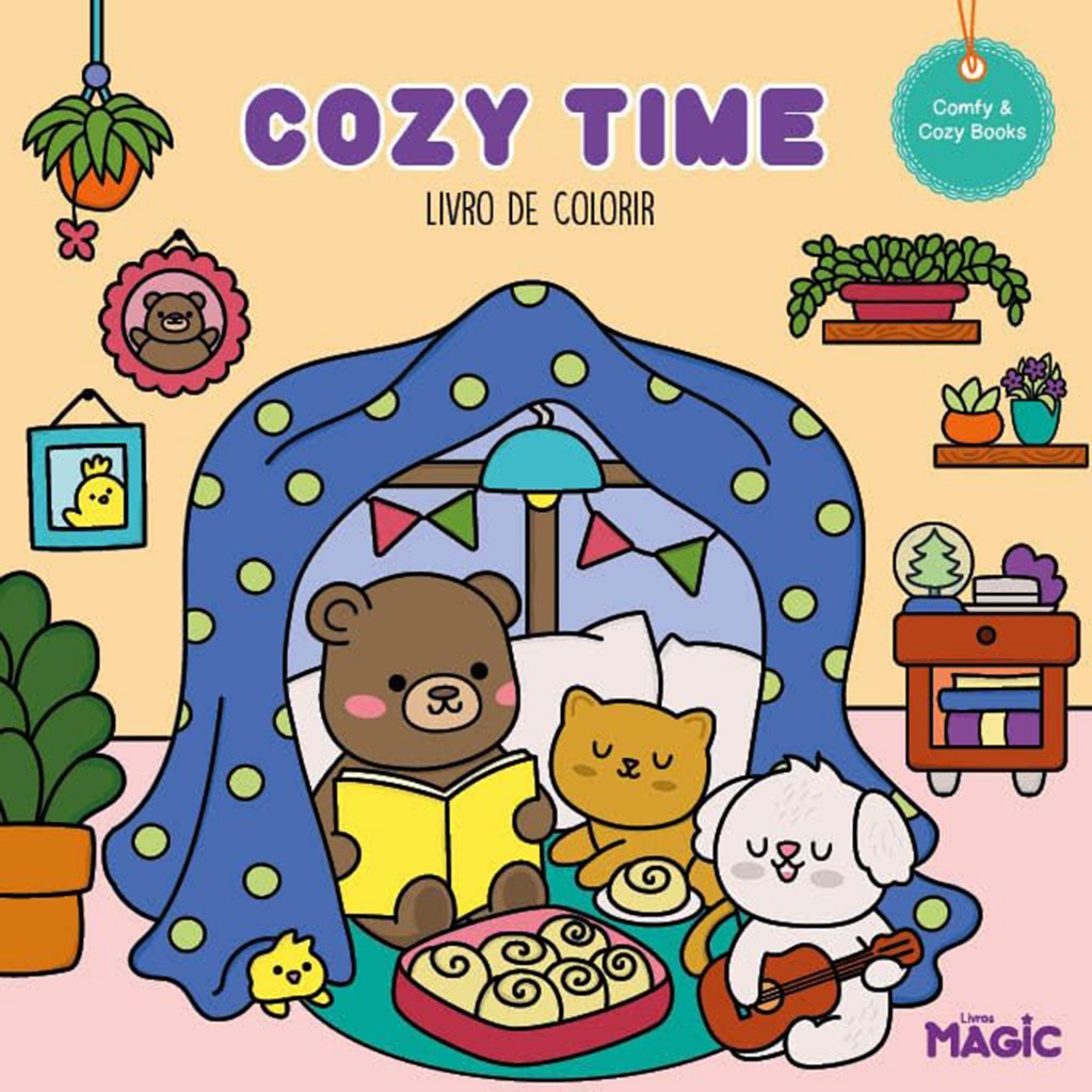 Livro Cozy Time - Livro de colorir Bobbie Goods | Shopee Brasil