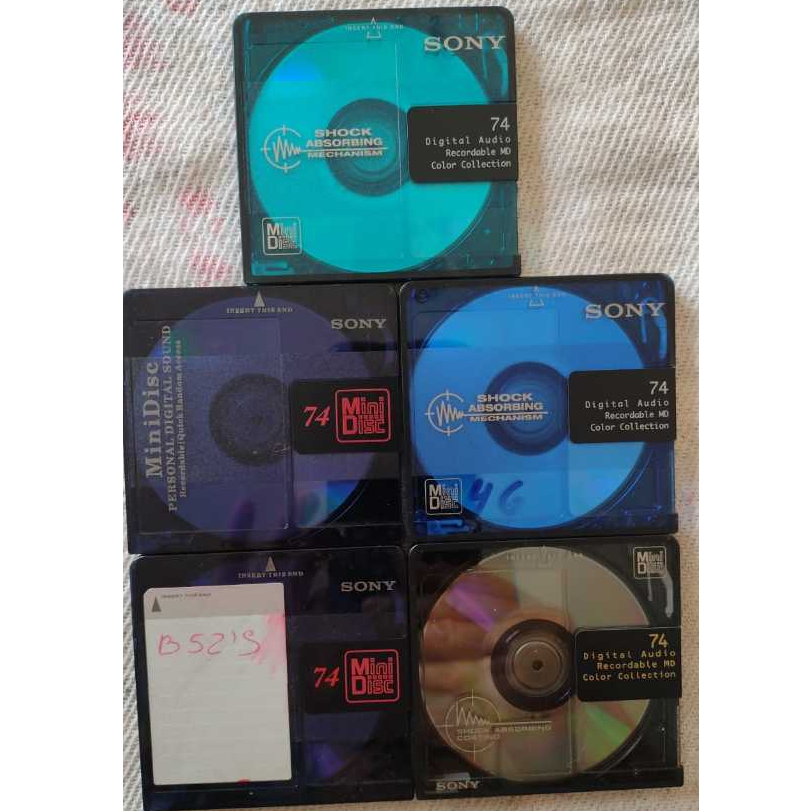Mini Disc MD Música Regravavel- LOTE COM 05 UNIDADES (USADO)-CORES ...