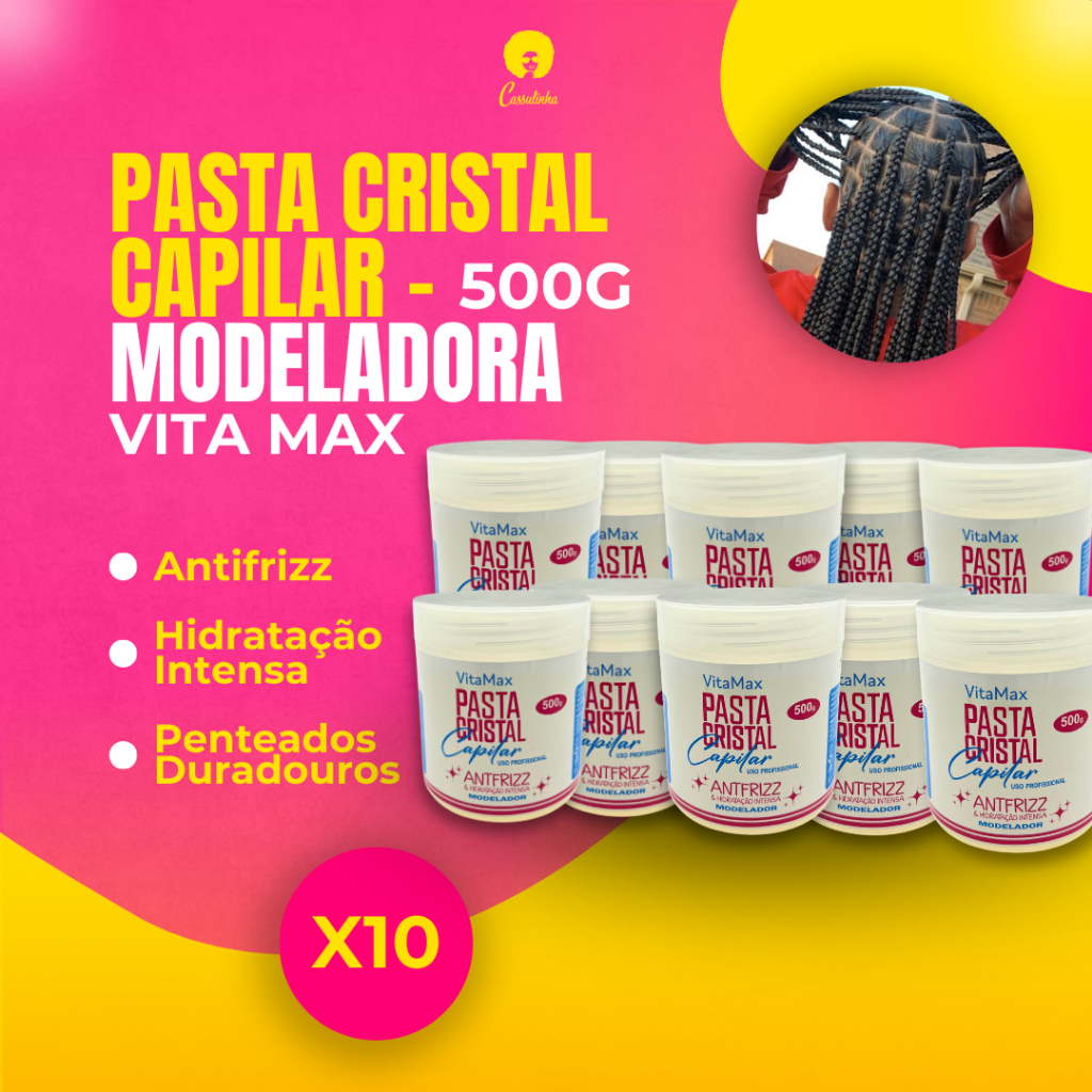PASTA MODELADORA VITA MAX PROFISSIONAL 500G KIT 10 | Shopee Brasil