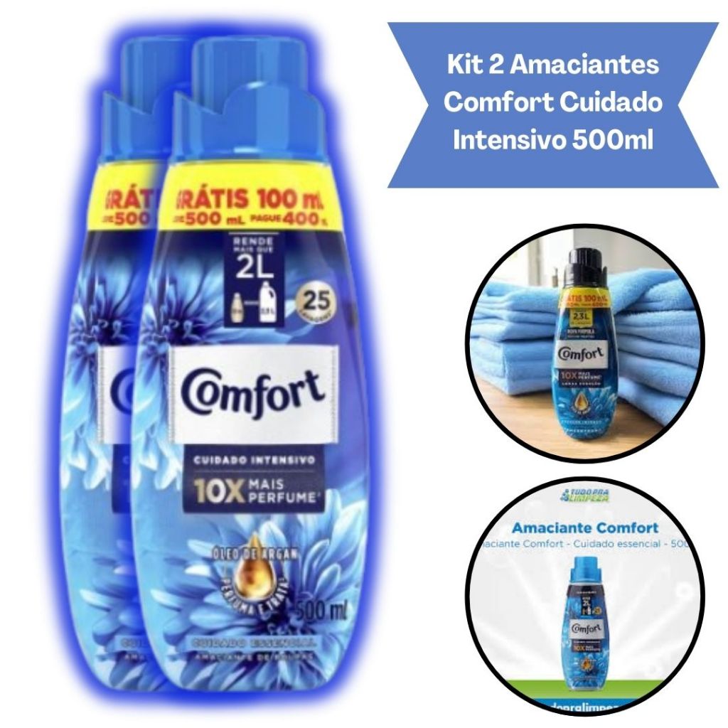 Kit 2 Amaciantes Comfort Concentrado Original 500ml | Shopee Brasil