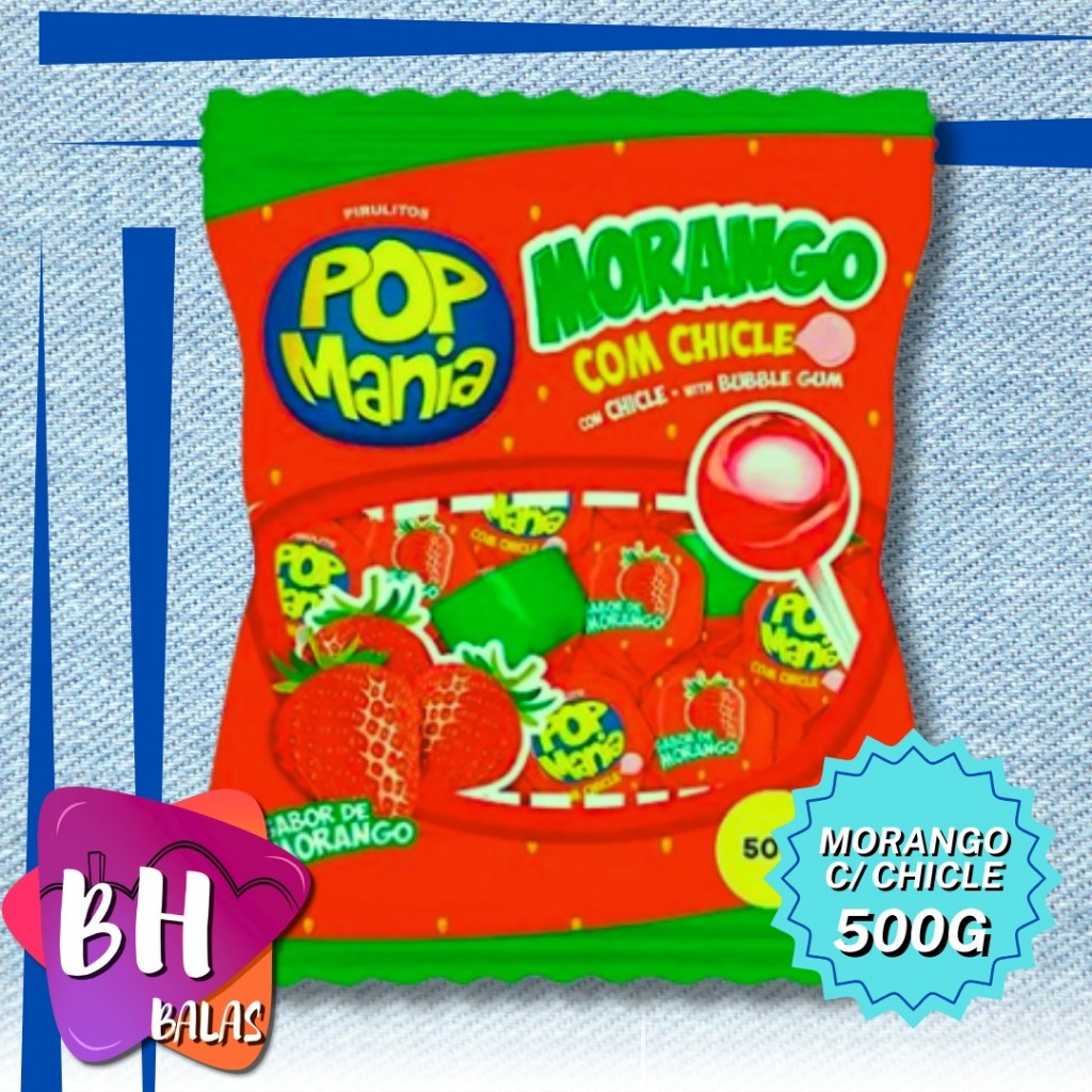 Pirulito Riclan Pop Morango 500g | Shopee Brasil