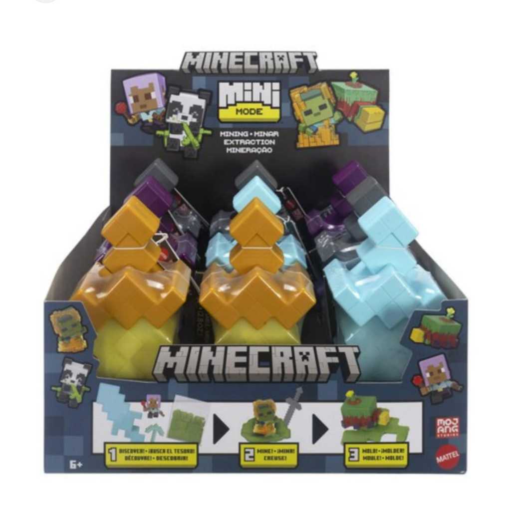 Minecraft Mini Mode Action Figures Mattel | Shopee Brasil