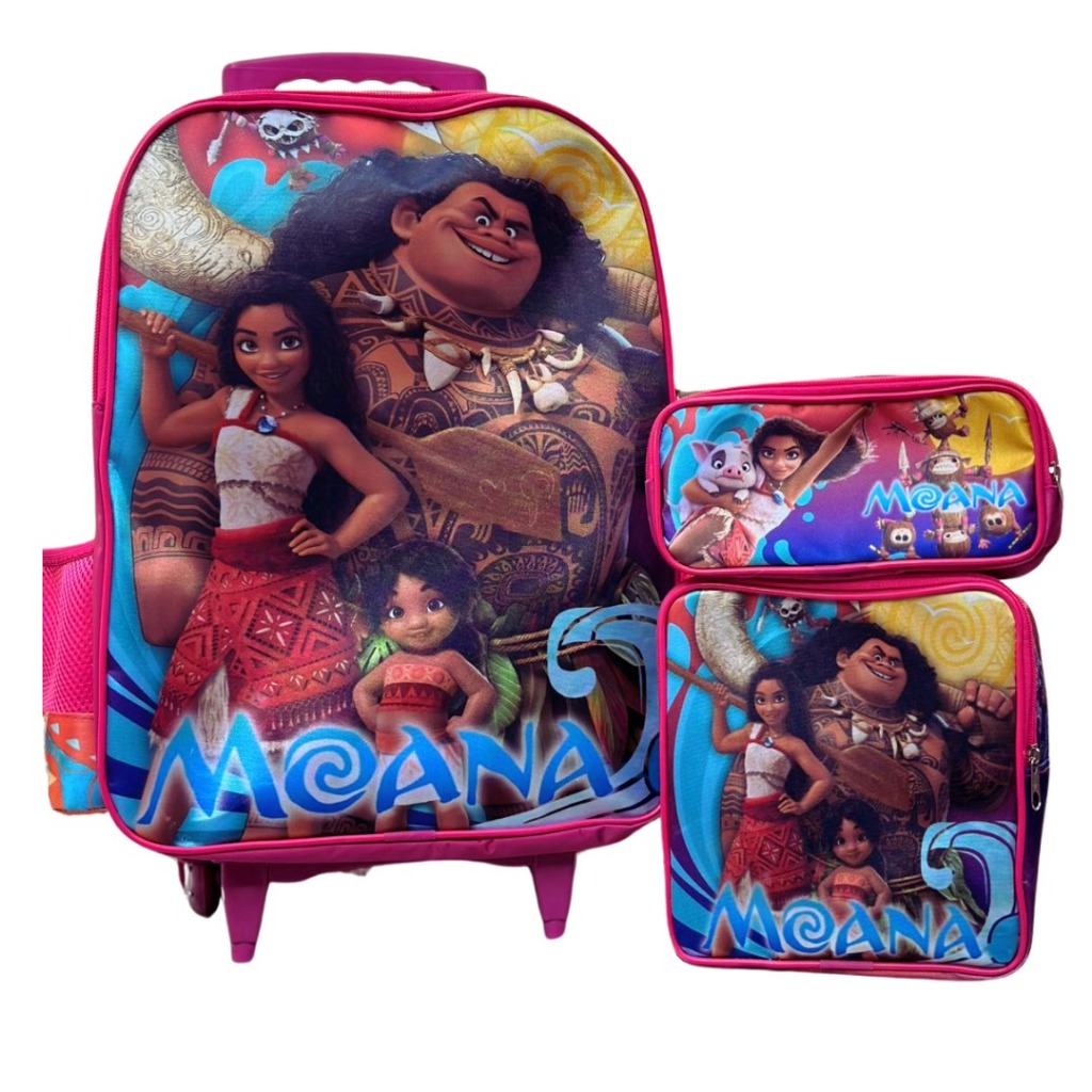 Mochila Escolar Moana Kit Com Lancheira E Estojo Menino e Menina ...