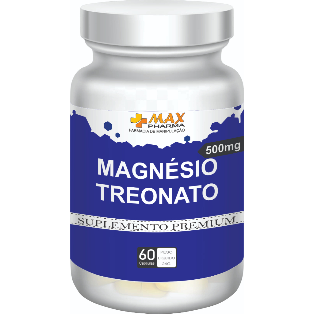 Magnésio Treonato 500mg 60/120 Cápsulas (LINHA PREMIUM) | Shopee Brasil