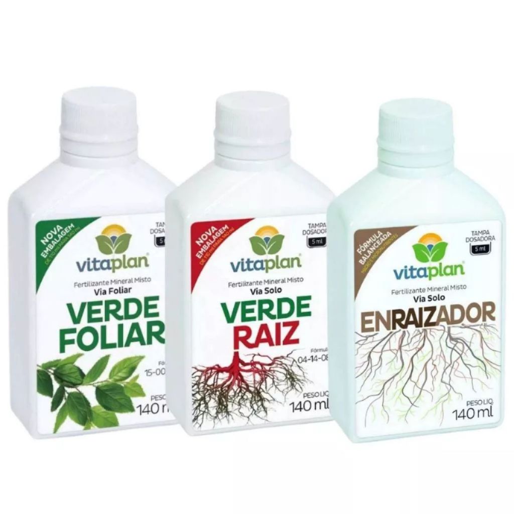 Fertilizante Verde Foliar + Raiz + Enraizador 140ml VITAPLAN | Shopee ...