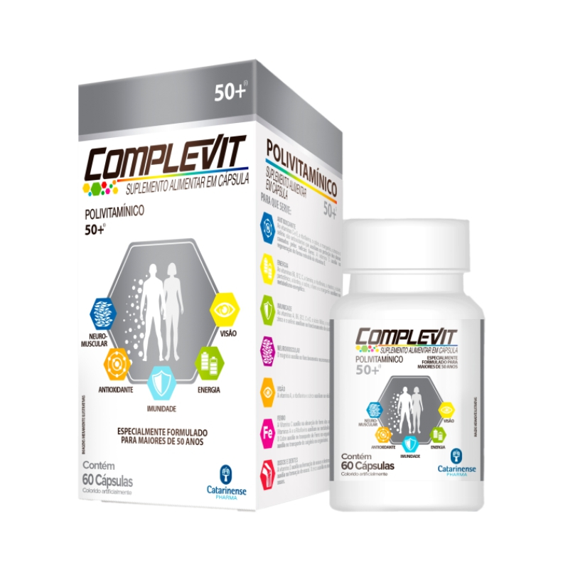 COMPLEVIT POLIVITAMINICO 50+ 60 CPS | Shopee Brasil