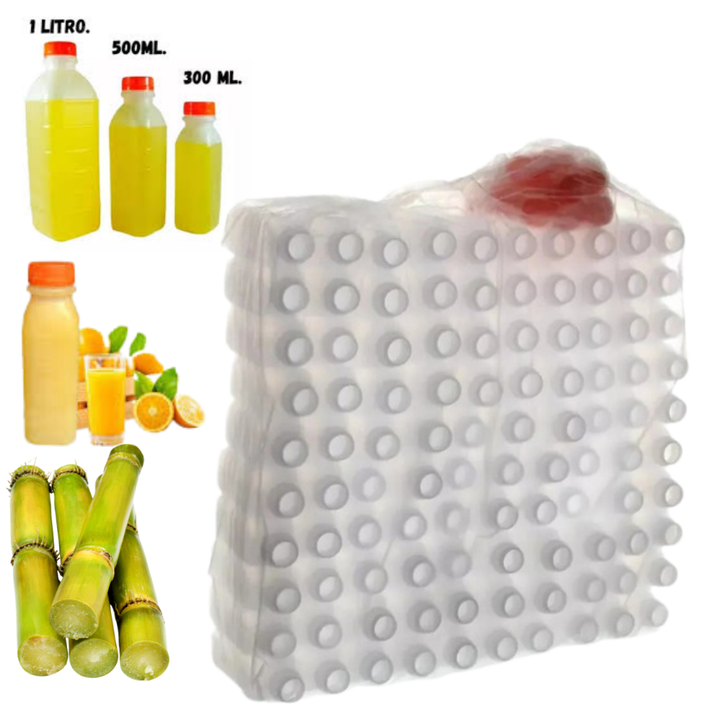 Kit 10 25 50un - 300ml 500ml 1L Garrafinha Garrafa Plástica Para Detox Chá Caldos Caldo De Cana ...