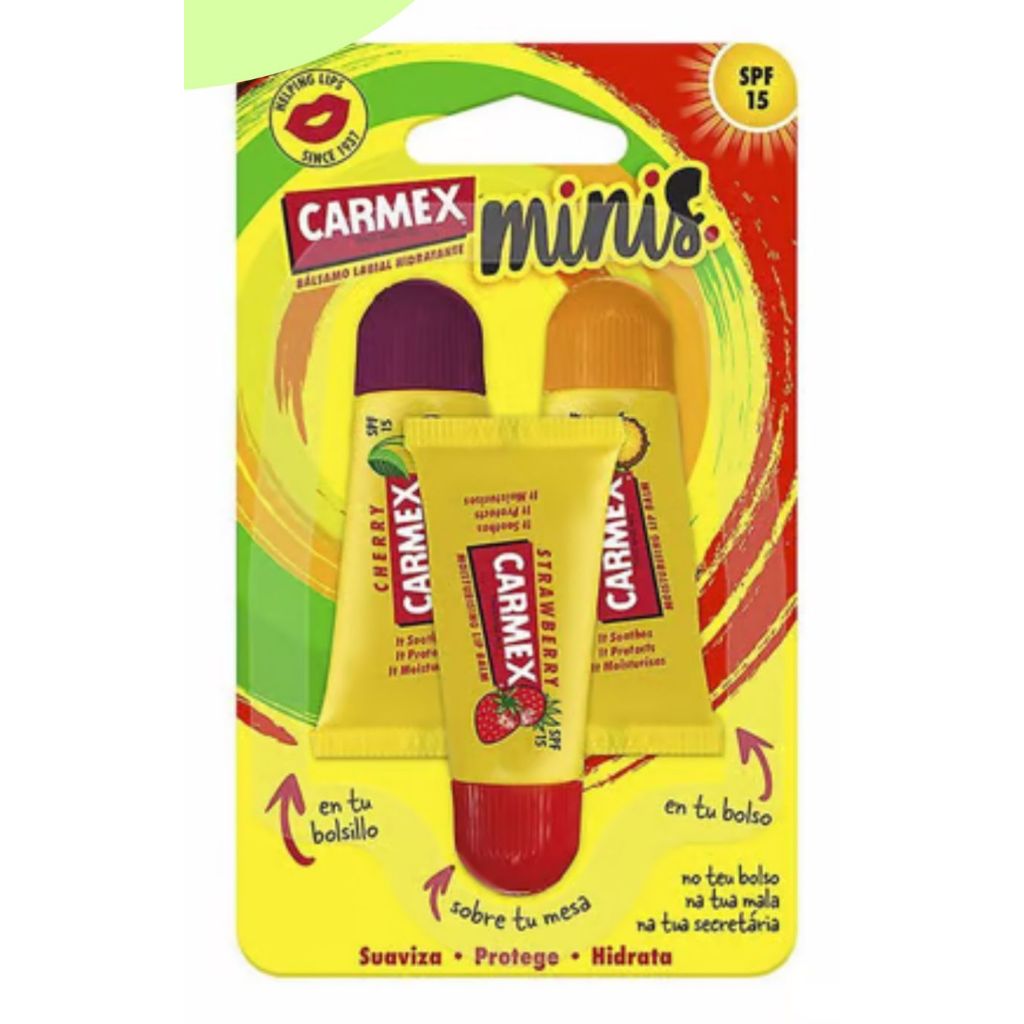 CARMEX MINIS MOISTURISING LIP BALM-KIT 03 MINI 5G CADA | Shopee Brasil