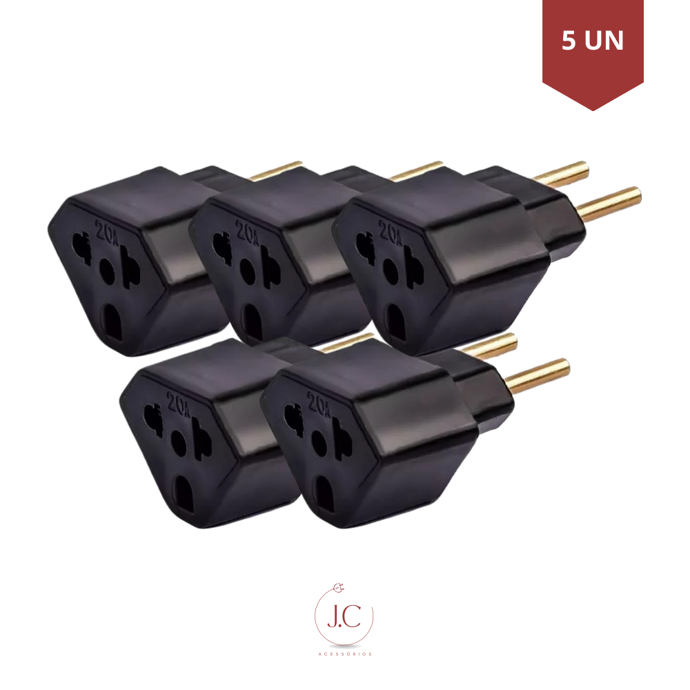 KIT Adaptador Tomada T Benjamin Padrão Novo E Antigo Universal 20A ...