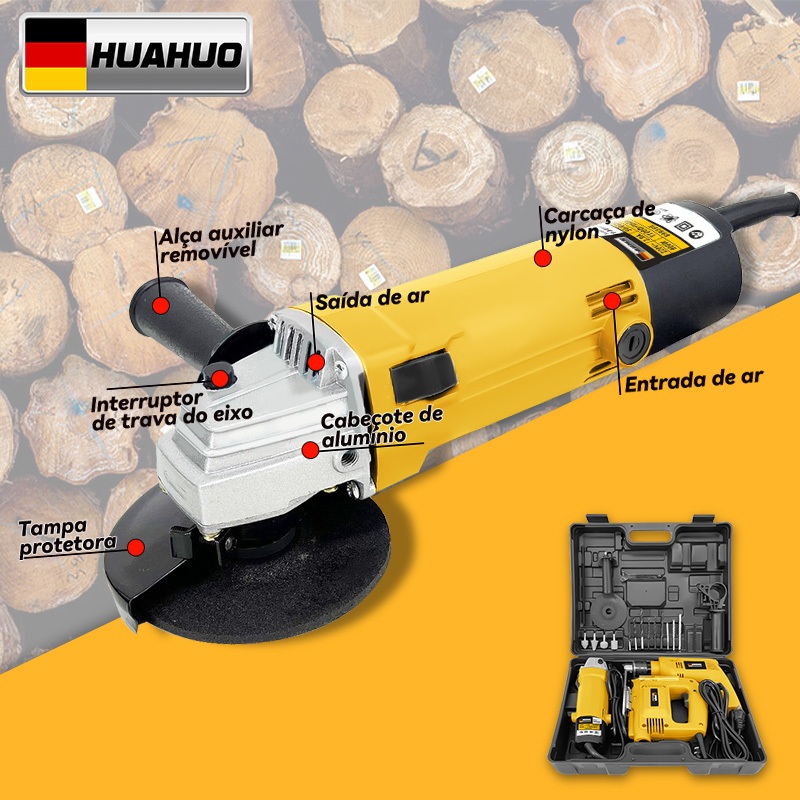 KIT Furadeira Parafusadeira E Lixadeira Esmerilhadeira E Serra Tico ...