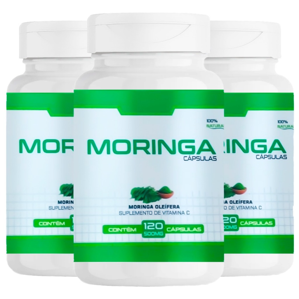 03 Moringa Oleifera Concentrada Total 240 cápsulas 500 mg | Shopee Brasil