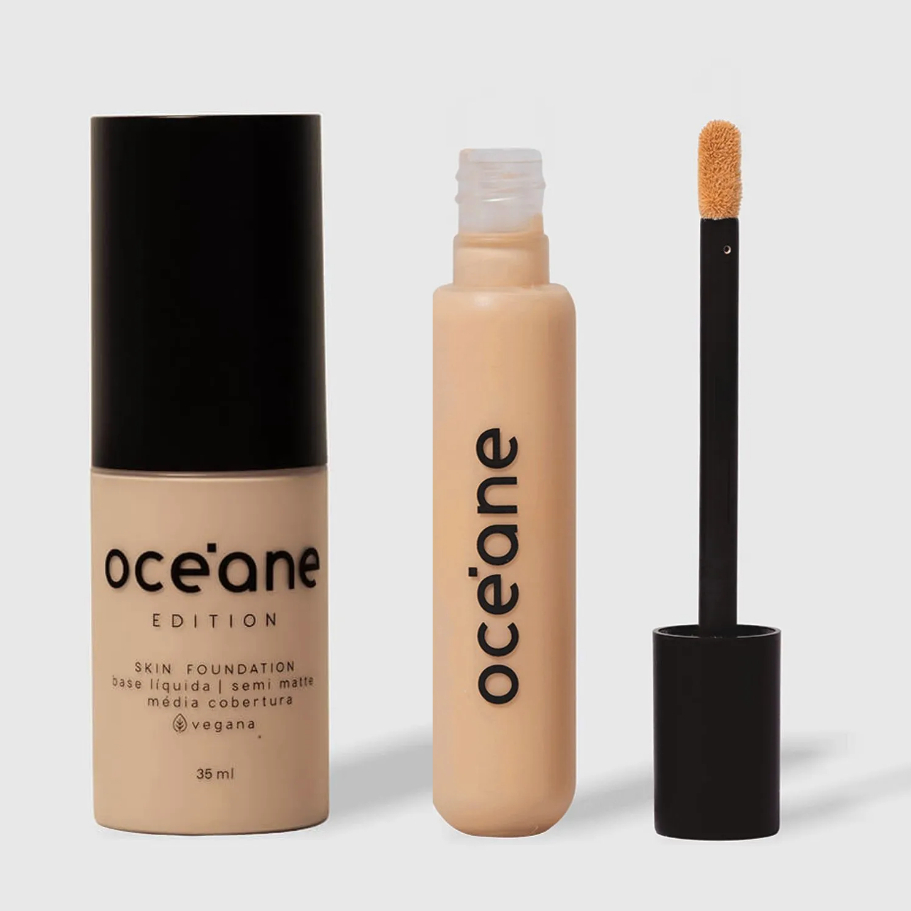 KIT Océane - Base Líquida 35ml + Corretivo Líquido 15g | Shopee Brasil