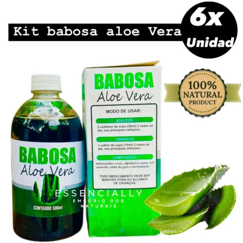 Babosa Aloe Vera Composto Natural liquido 500ml Garrafada Original ...