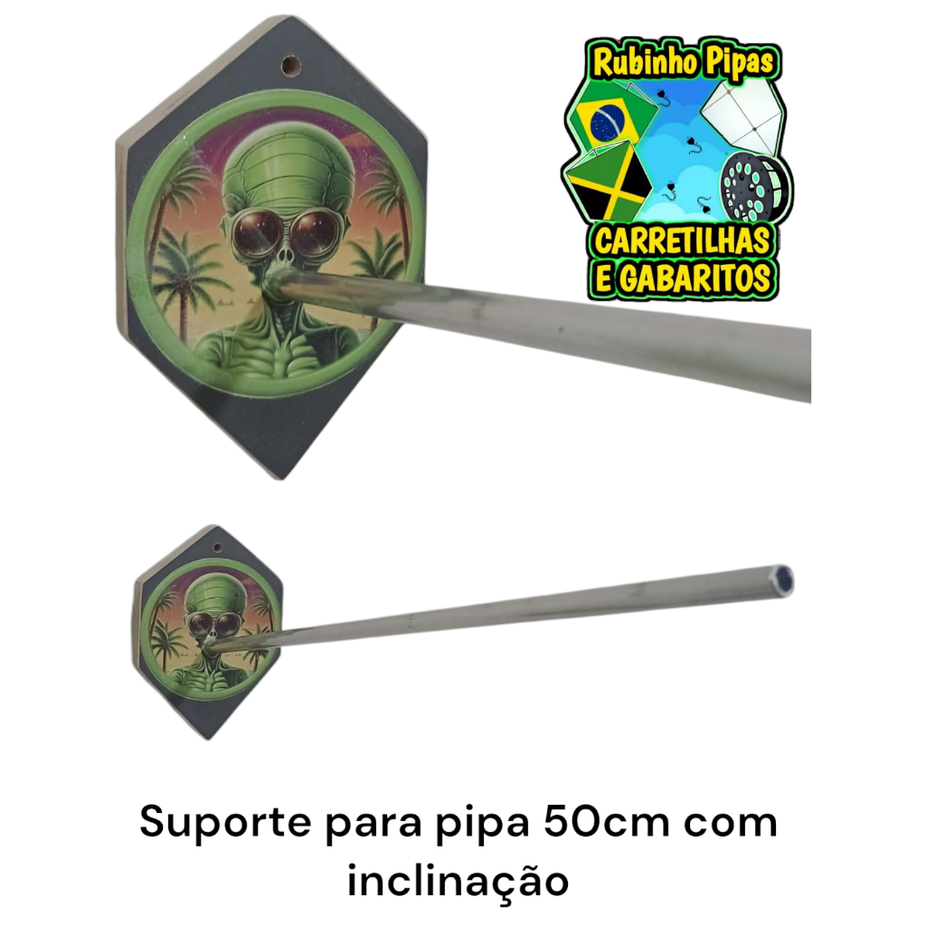 Suporte Para Pipa 50cm Em Mdf E Palito De Alumínio Com Inclinação ...
