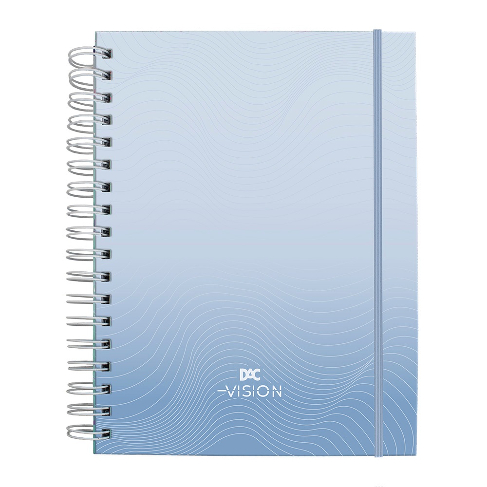 Caderno Smart universitário Vision azul Dac – com 80 folhas ...