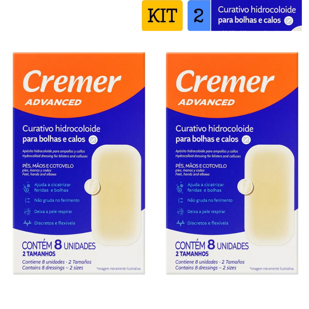 KIT 2 Curativo P/ Calos E Bolhas Cremer Advanced Hidrocoloide | Shopee ...