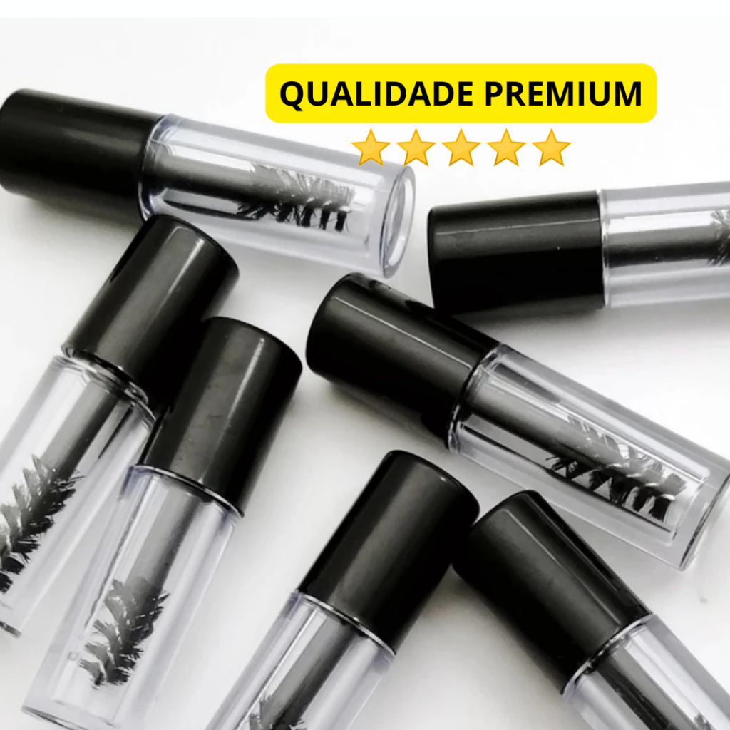 Kit 5/10/20 Mini Frasco Rímel Cílios Home Care Tubete Escovinha ...