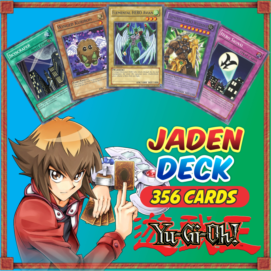 Jaden Yuki Deck GRANDE Anime (350 Cartas) com 10 Foil Brilho Sortido ...