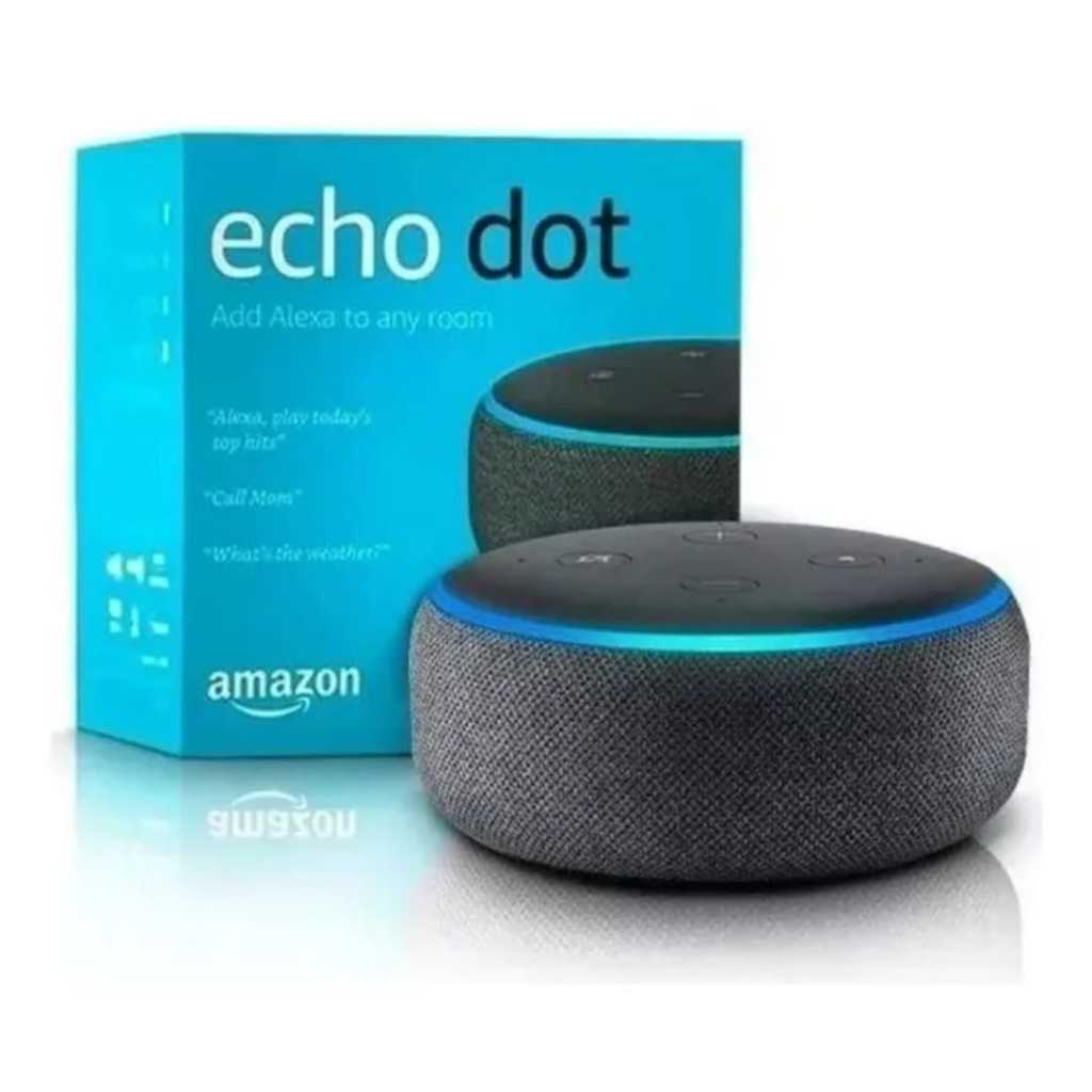 Amazon Alexa Echo Dot Geração 3 Preto Caixa Inteligente Comando De Voz ...