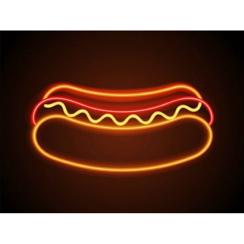 Placa Led Hot Dog (Cachorro quente) | Shopee Brasil