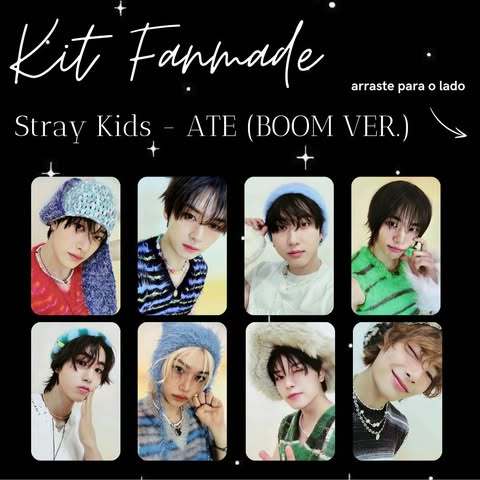 Photocard Stray Kids ATE Boom ver. Fanmade frente verso | Shopee Brasil
