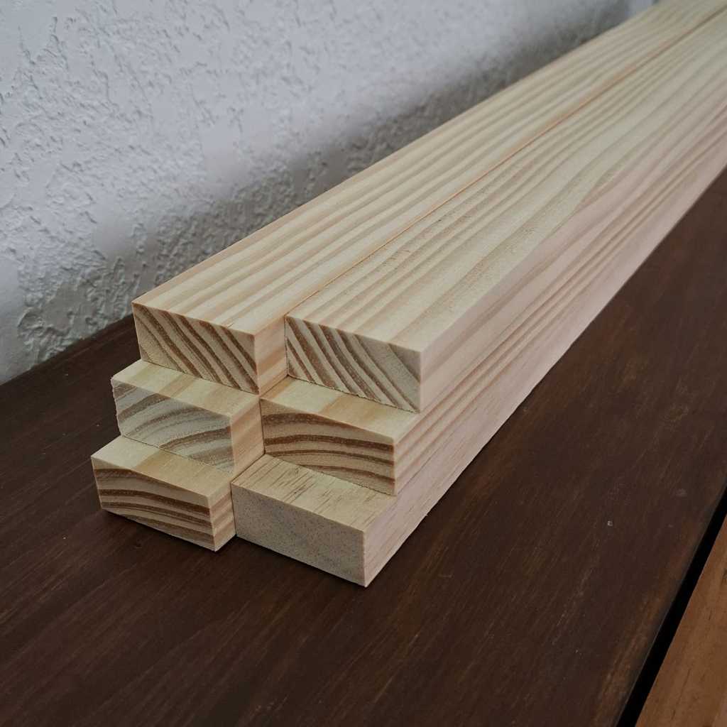 kit 6 ripa sarrafo caibro de madeira pinus aplainado lixado modelo de ...
