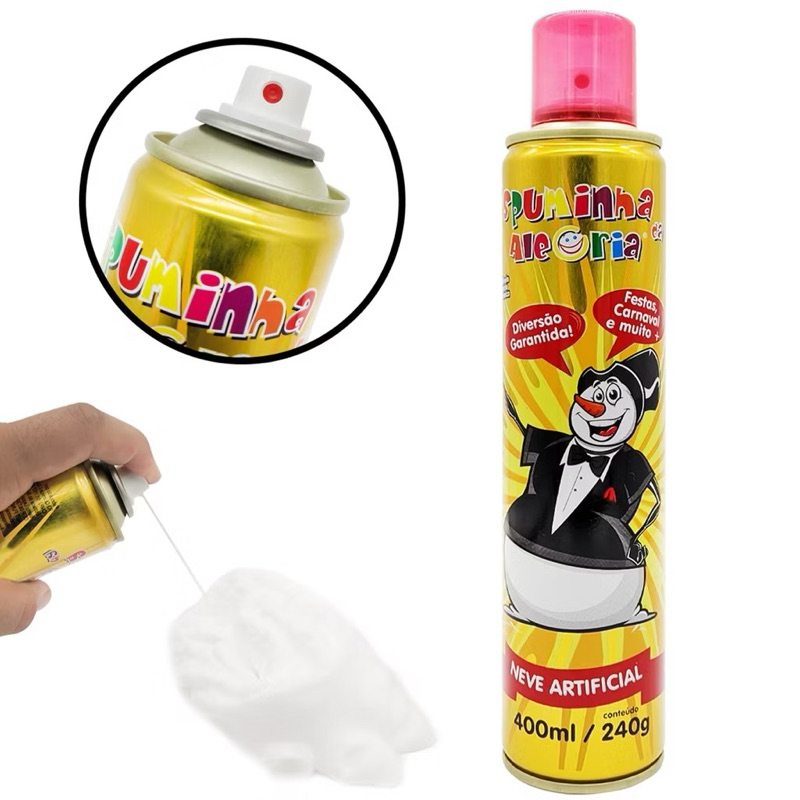 Espuma de carnaval - NEVE ARTIFICIAL / ESPUMA 400ml | Shopee Brasil