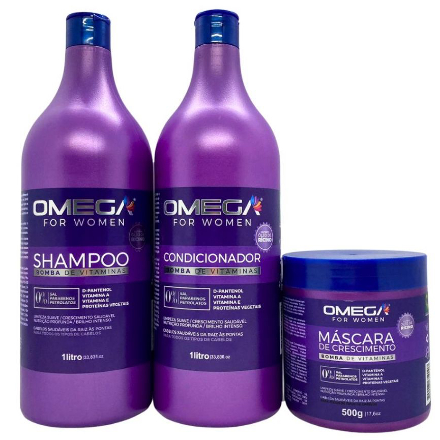 Kit Capilar PROFISSIONAL Bomba de Vitaminas Shampoo Condicionador 1 ...