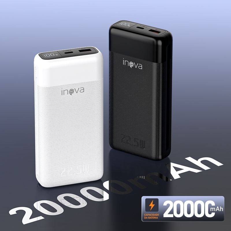 Inova Power bank 20000mAh grande capacidade 22,5w banco de potência de ...
