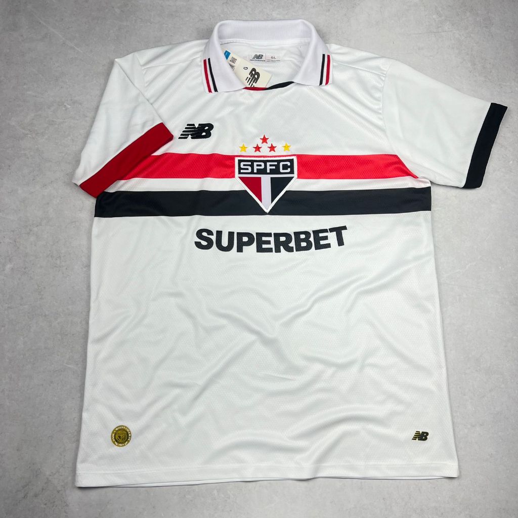 Camisa Time Paulista SPFC Polo Branca 24/25 | Shopee Brasil