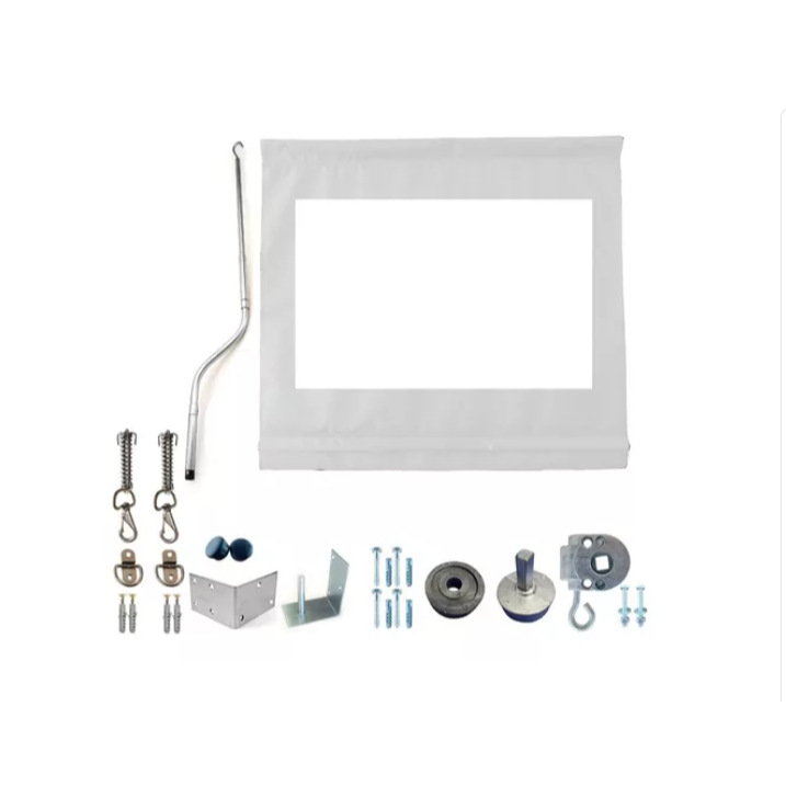 Kit para Toldo Retratil Sem Tubos cor branca com visor de 3,90 x 2,30 ...
