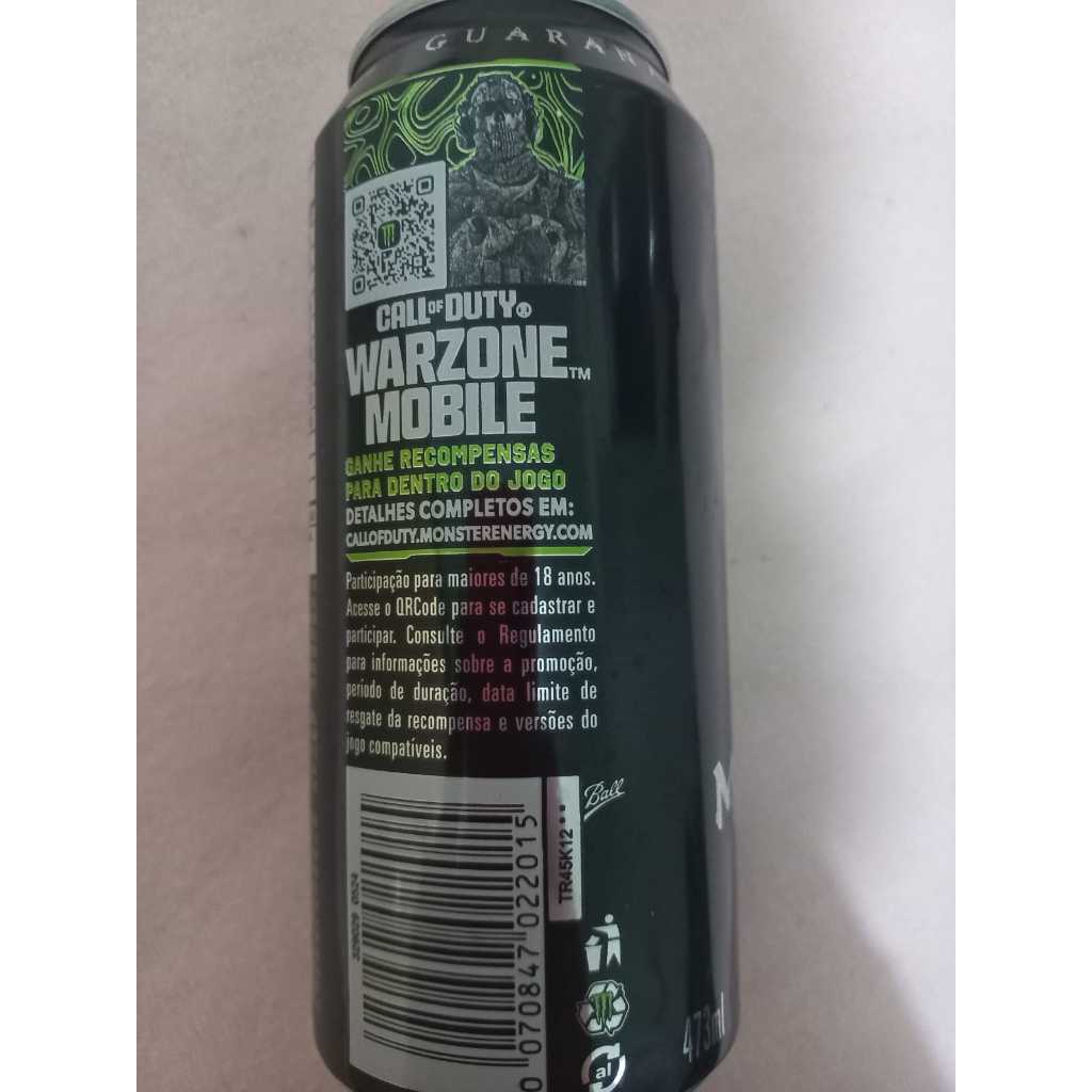 Monster energy edição Call of Duty Warzone 473ml VAZIAS | Shopee Brasil