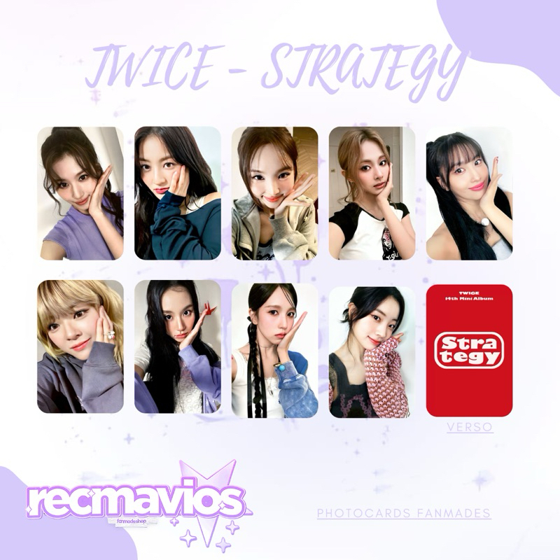 Twice Photocard Fanmade Strategy Ver. OT9 | Shopee Brasil