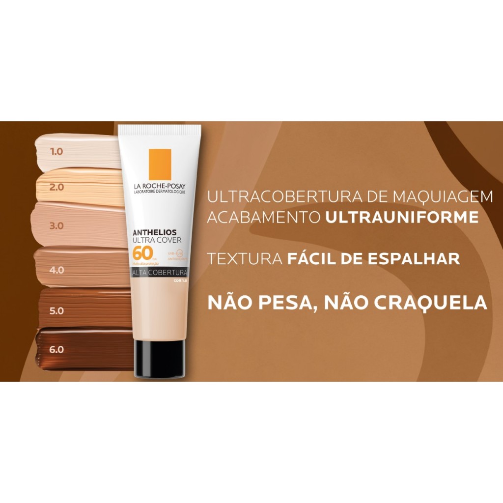 Protetor Solar Facial com Cor La Roche-Posay Anthelios Ultra Cover ...