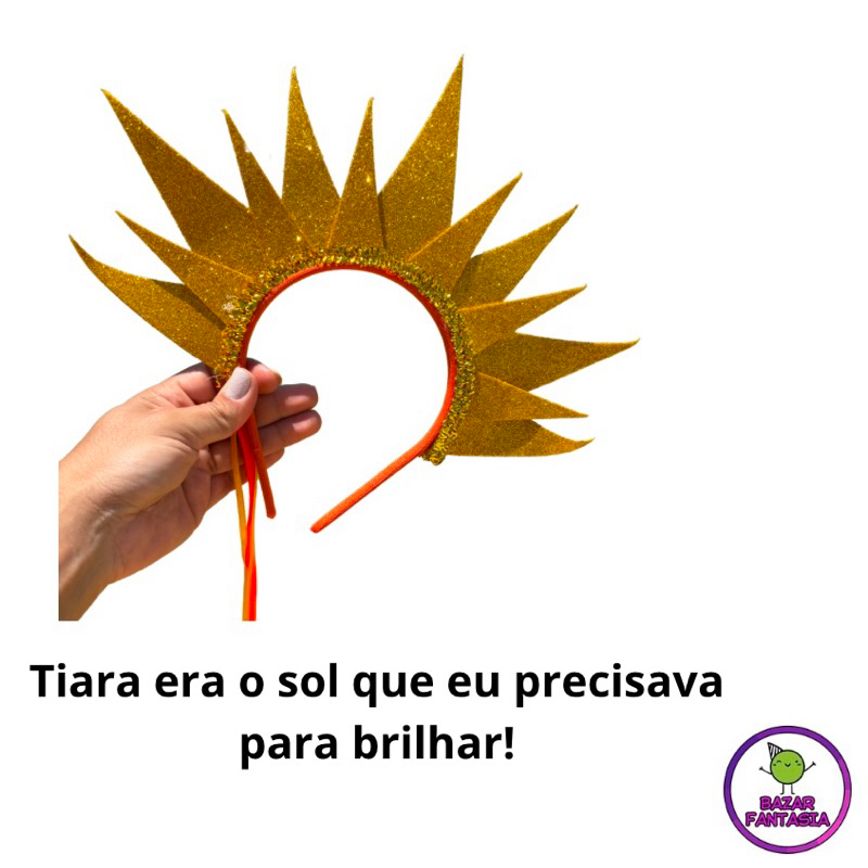 Tiara sol carnaval EVA glitter | Shopee Brasil